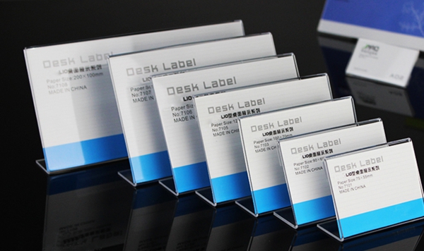 High Transparency Acrylic Desk Label